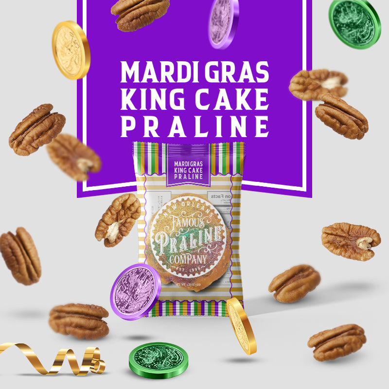 Individually Wrapped New Orleans Famous Mardi Gras King Cake Praline ...